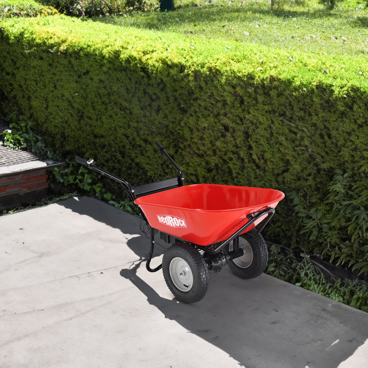 Red Rock Wheelbarrow Utility Cart Electric Powered AGM Battery 330lbs ...