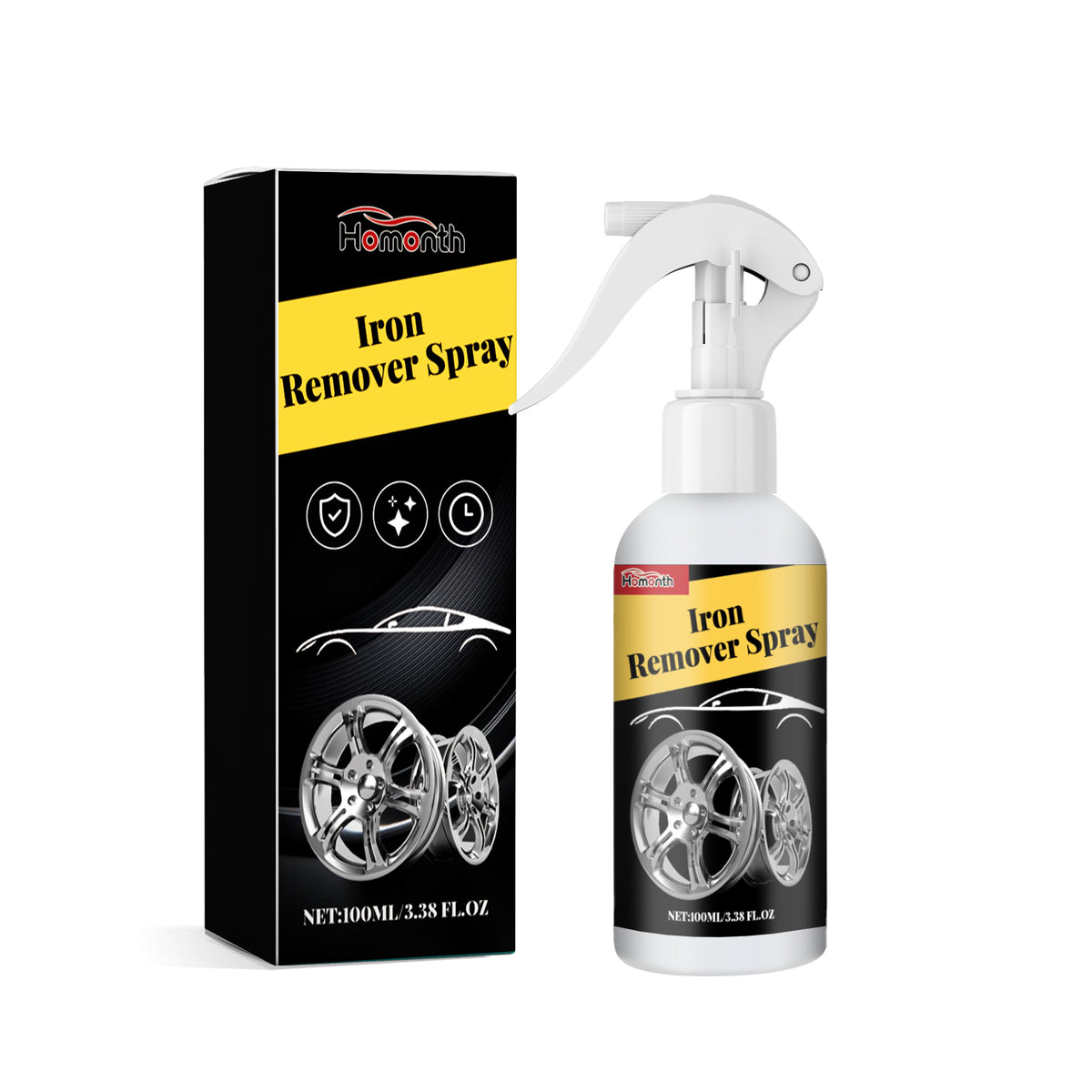Iron Remover Spray, Auto Paint Tire Rust Removal Polishing Cleaning Ag ...