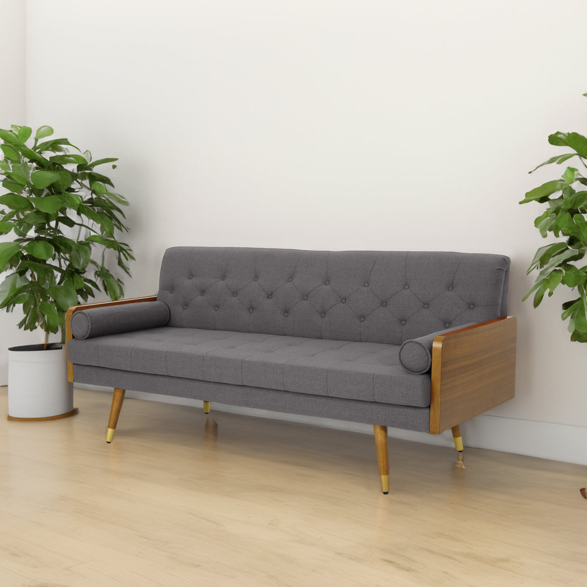 Aidan Mid Century Modern Tufted Fabric Sofa – V.I.P Digital Presence