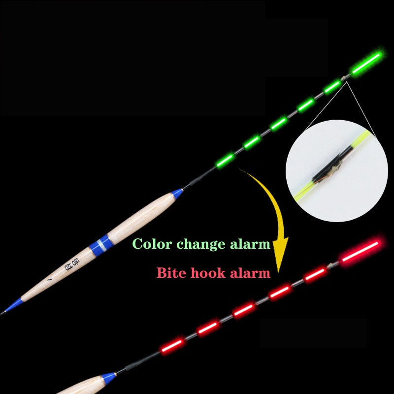 Smart Fishing Float Bite Alarm Fish Bite Bait LED Light Color Change A ...