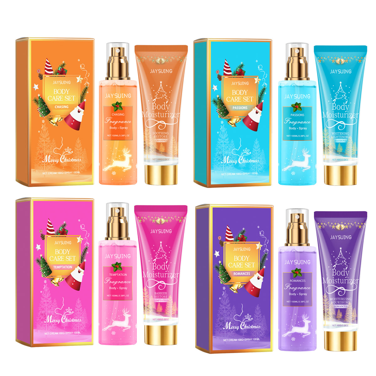 Christmas Perfumed Body Care Set, Deodorant Spray Body Lotion For Last ...