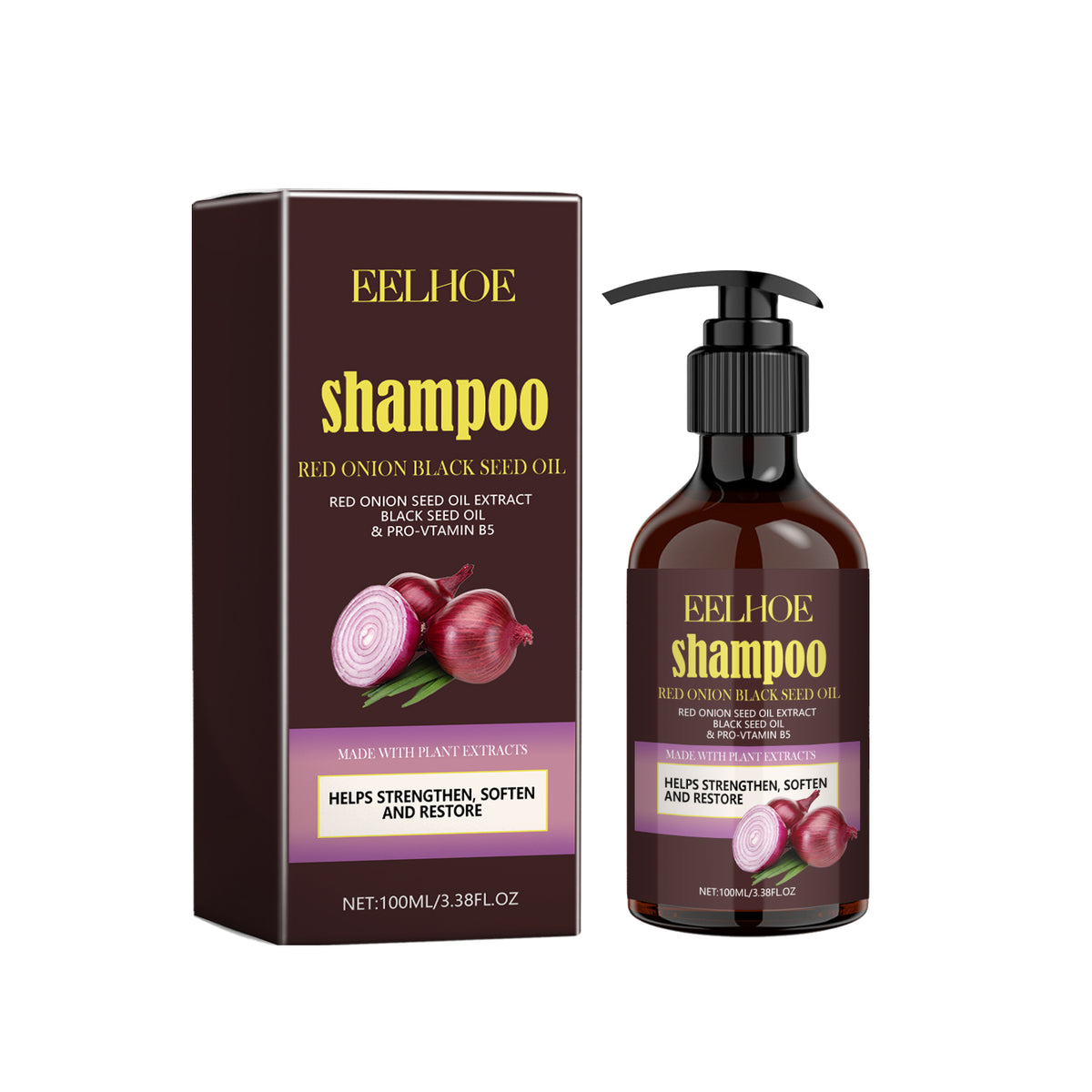 Red Onion Black Seed Oil Shampoo, Clean Scalp Easy Anti-Dandruff Smoot ...