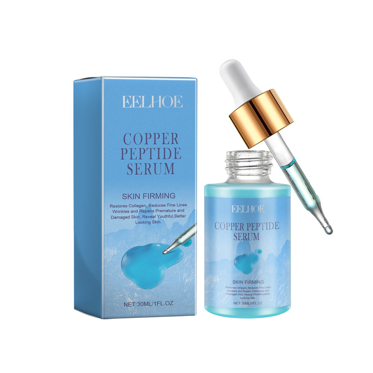 Copper Peptide Serum, Fade Out Fine Lines Moisturize Skin Firming Brig ...
