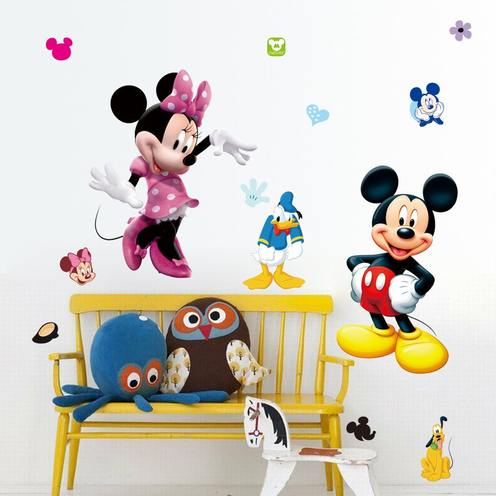 Mickey Minnie Decorative Painting Children's Room Background Wall Mick ...
