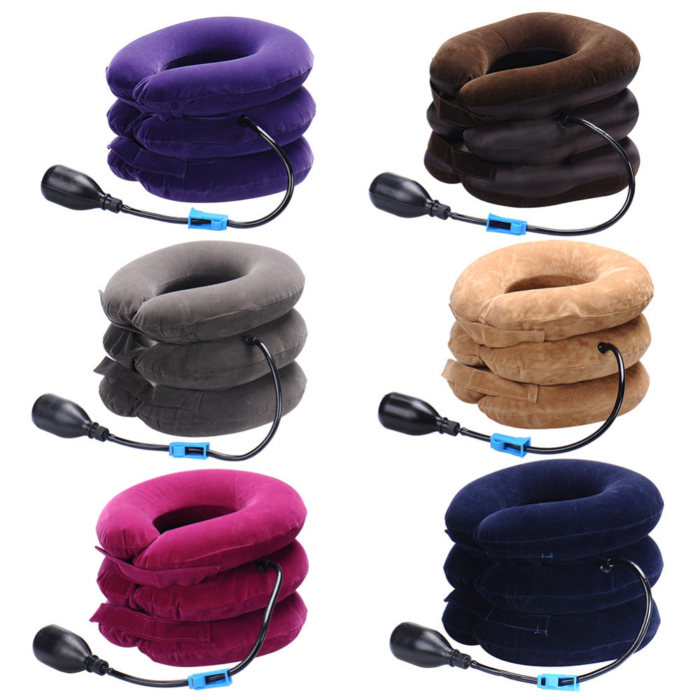 Neck cervical traction device inflatable collar Head Back Shoulder Nec ...