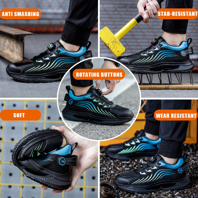 Safety shoes anti smashing anti piercing anti slip wear-resistant steel ...